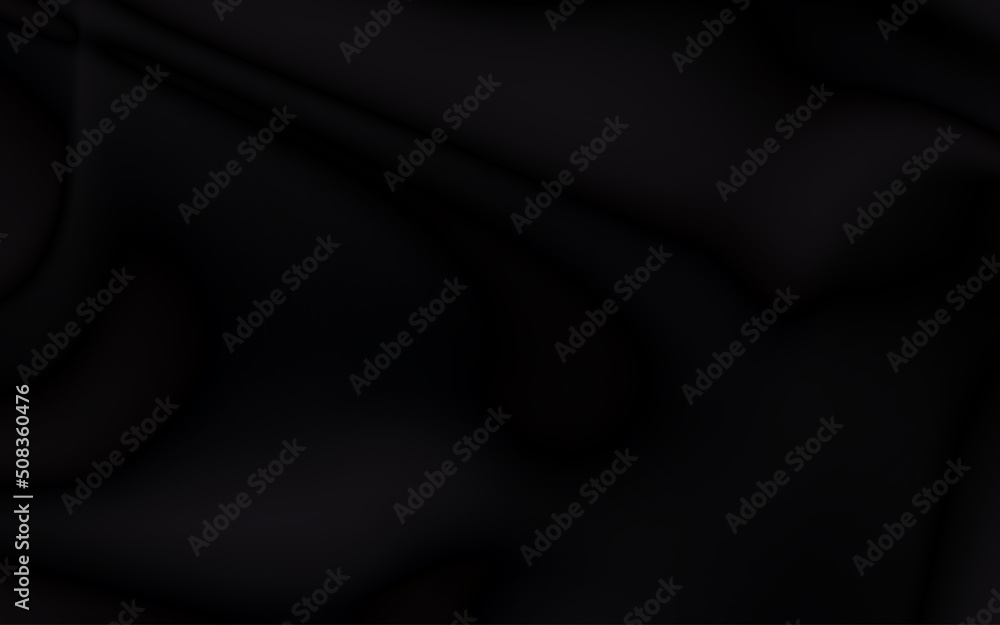 Abstract black fabric with soft wave texture background Stock Vector ...