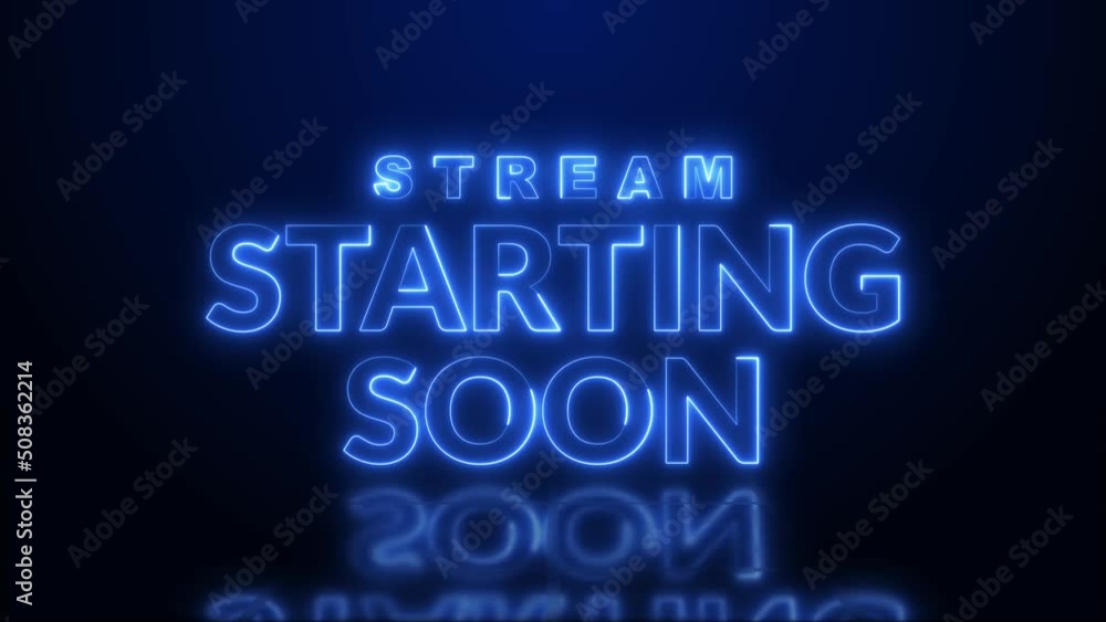 Vidéo Stock Stream starting soon neon text animation suitable for video ...