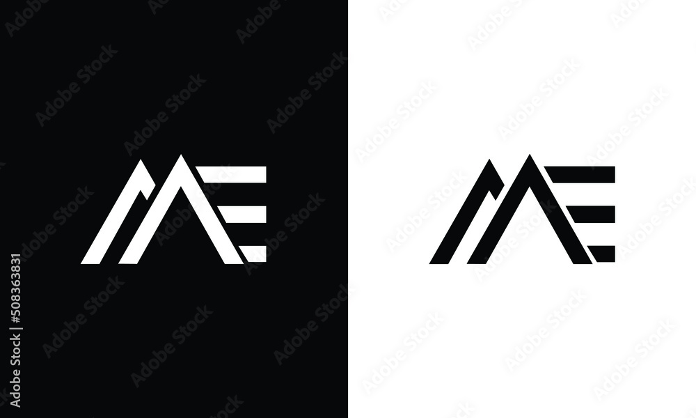ME Logo Design Template Vector Graphic Branding Element. Stock Vector ...