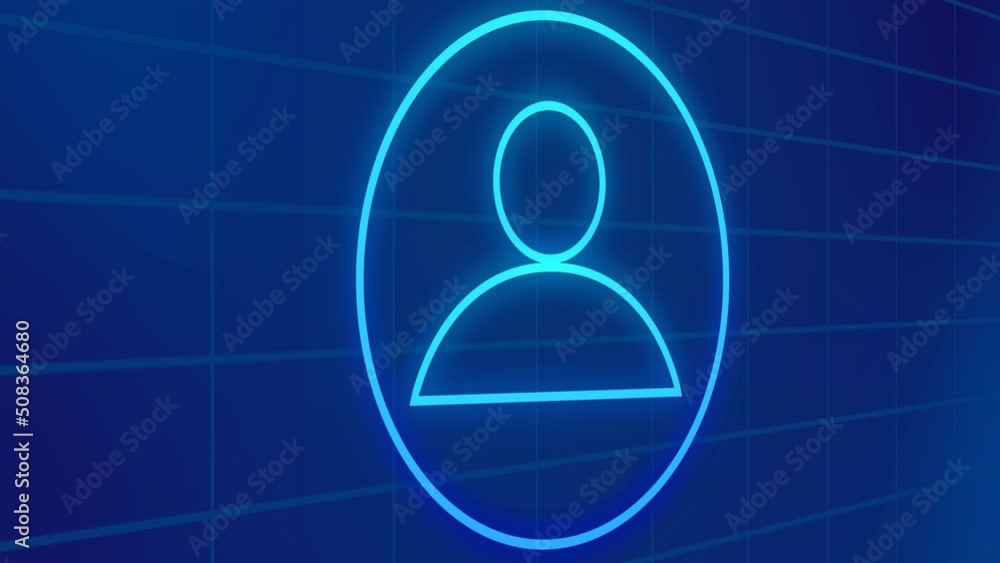 Digital technology background. Human profile, display picture, or ...