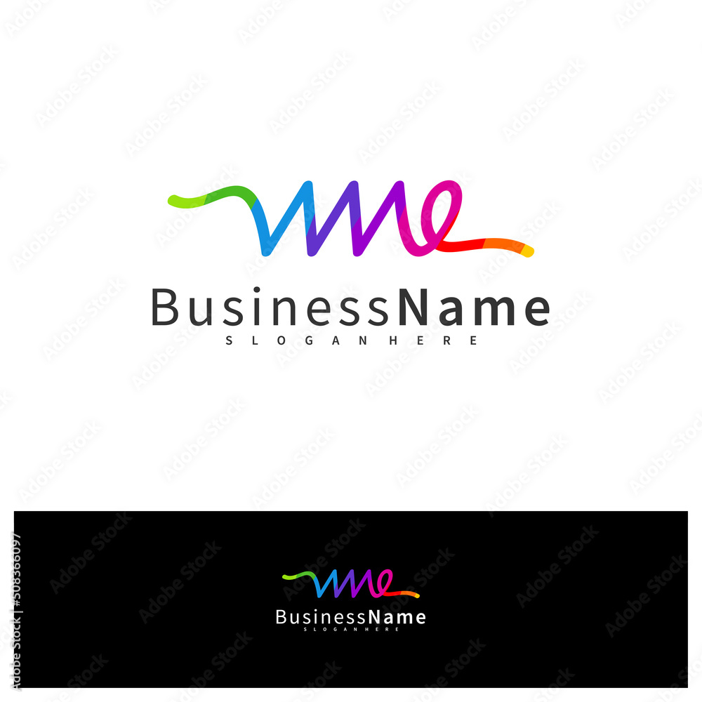 Letter WME logo design vector template, Initial WME logo concepts ...