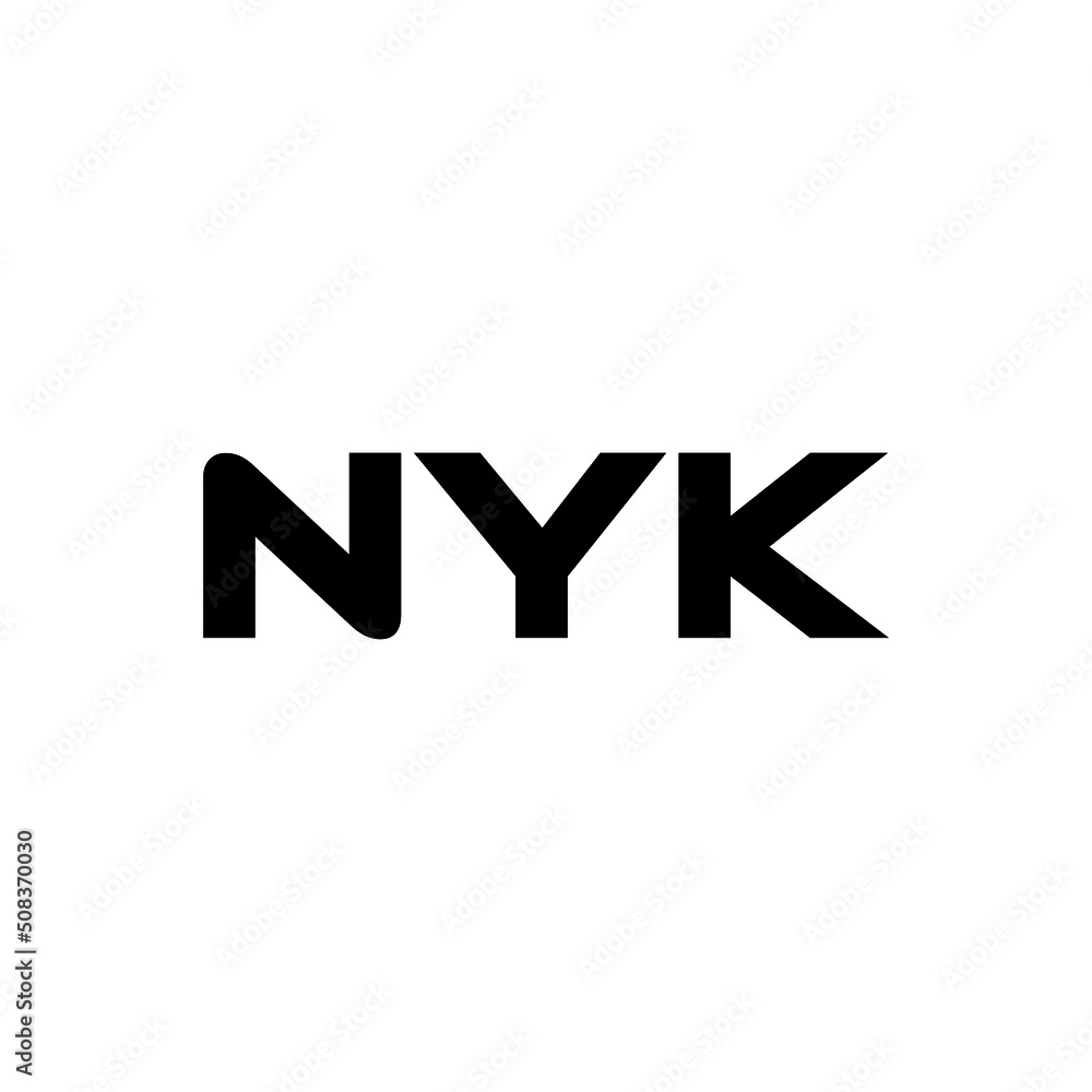 NYK letter logo design with white background in illustrator, vector ...