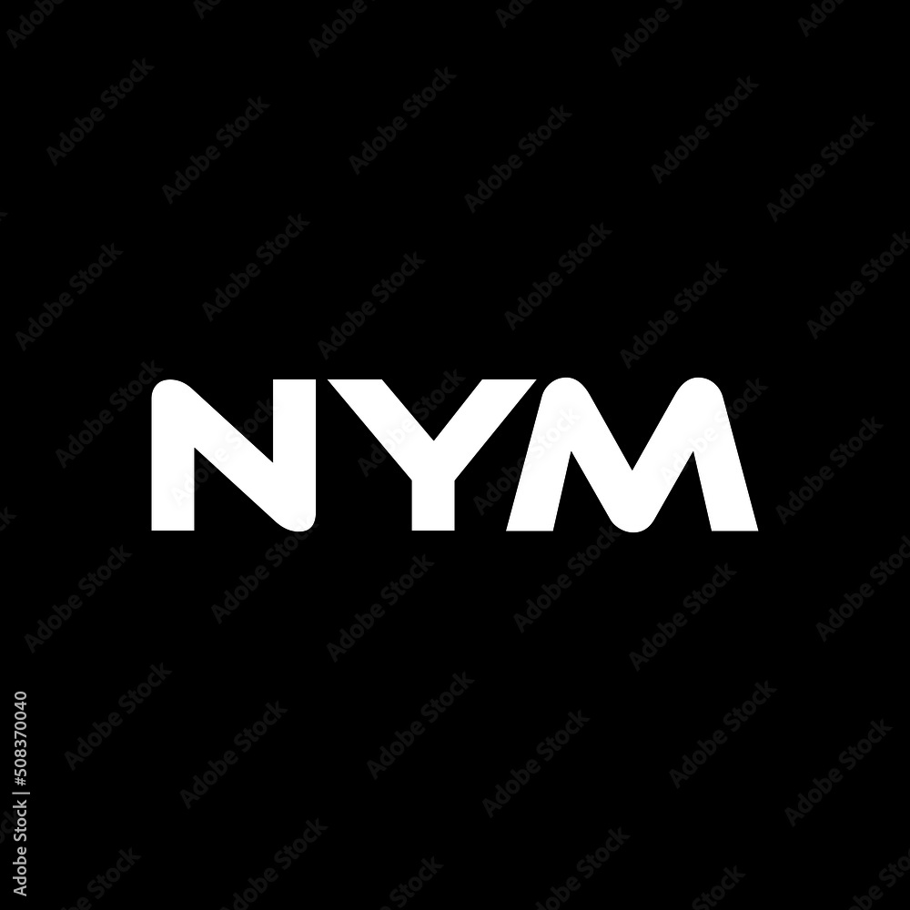 NYM letter logo design with black background in illustrator, vector ...