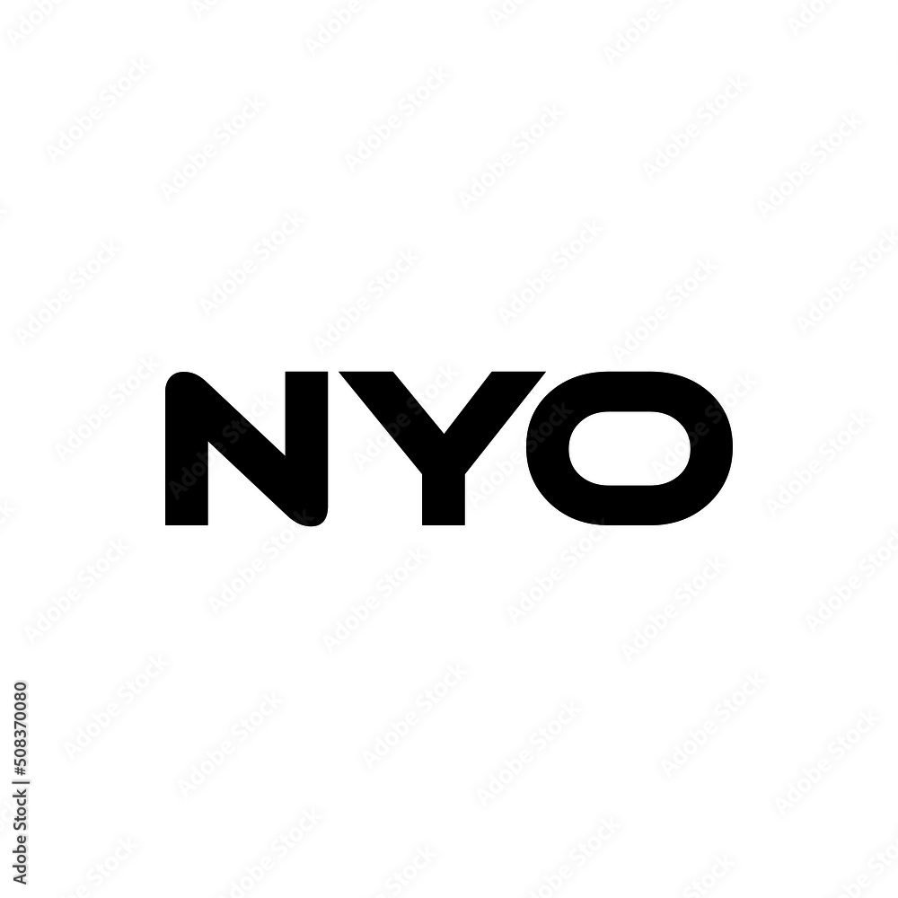 NYO letter logo design with white background in illustrator, vector ...