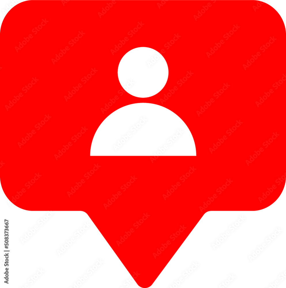 Social media notification profile icon buttons. Vector bubble icons for ...