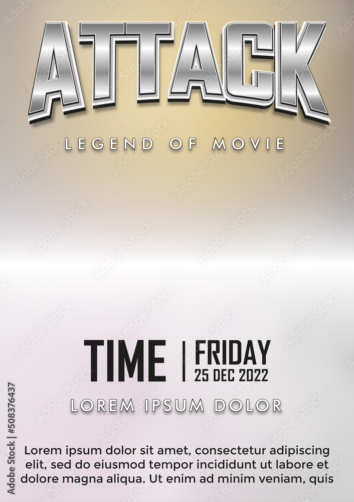 movie theme poster/flyer template Stock Vector | Adobe Stock