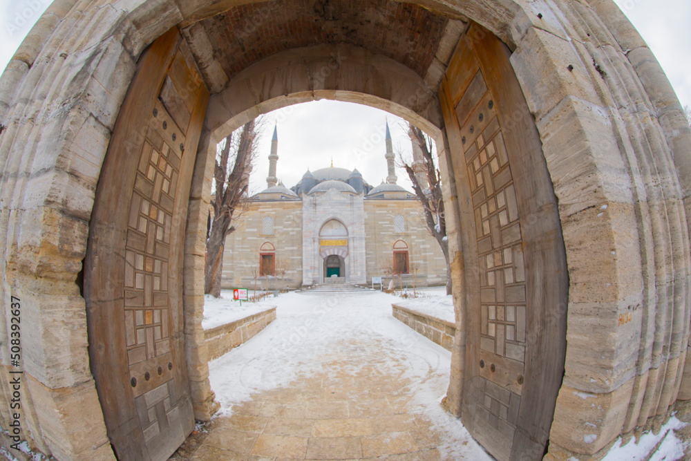 Interior of the Selimiye Mosque. The UNESCO World Heritage Site Of The ...