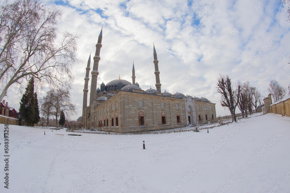 Interior of the Selimiye Mosque. The UNESCO World Heritage Site Of The ...
