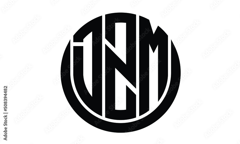 DZM shield in circle logo design vector template. lettermrk, wordmark ...