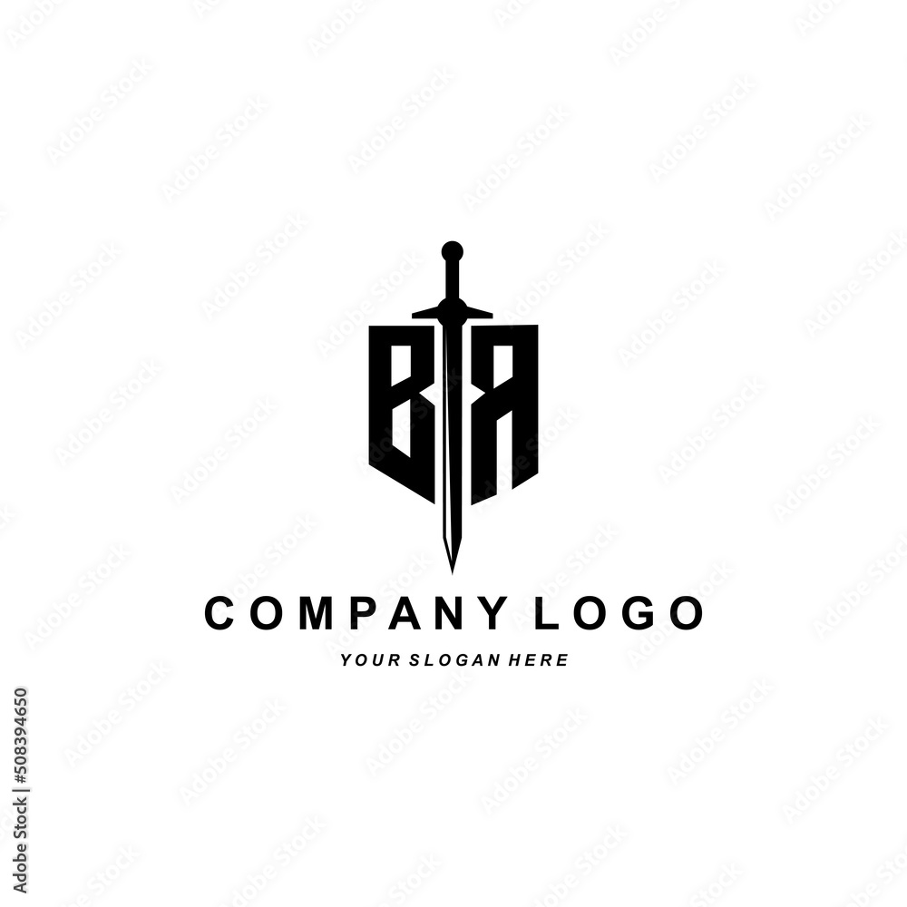 BR letter logo, alphabet illustration of the company's initial brand ...