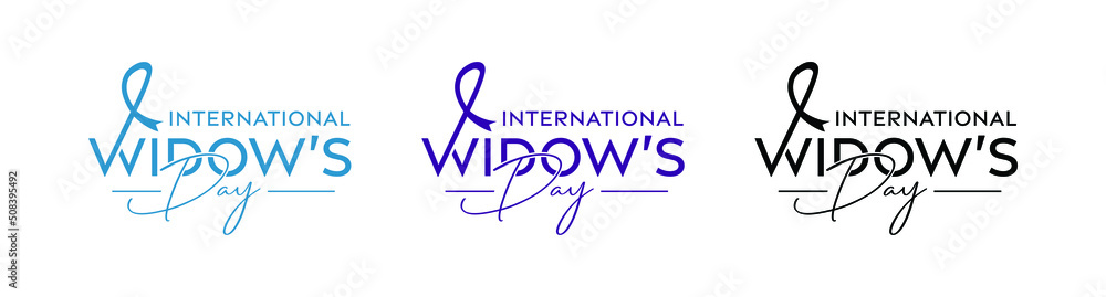 Abstract International Widow’s Day logo design, Widow’s Day or widows ...