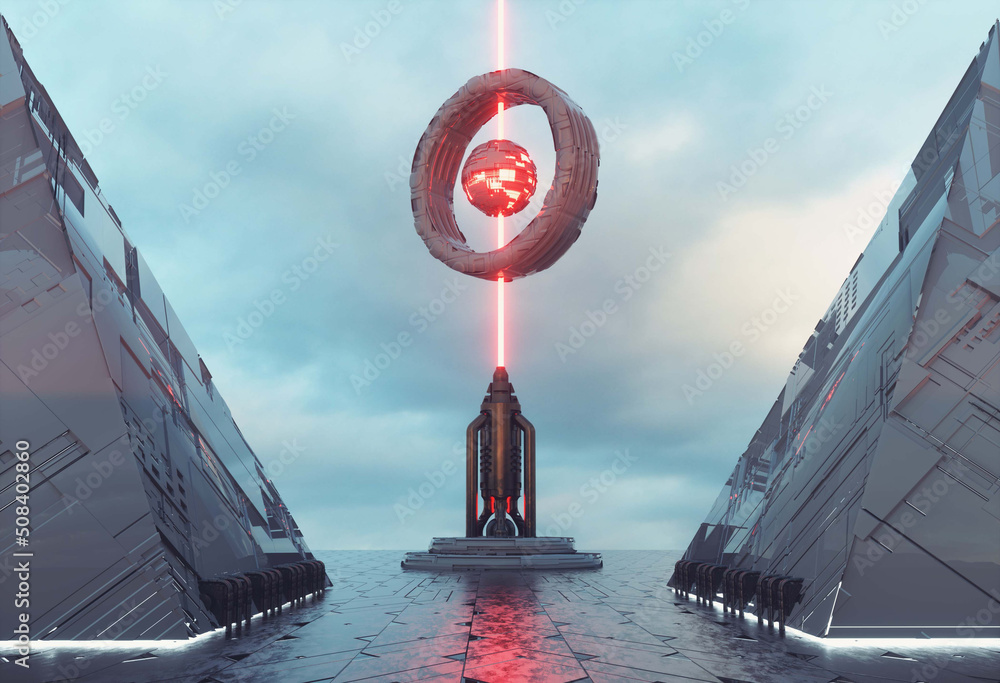 Sci fi background Stock Illustration | Adobe Stock