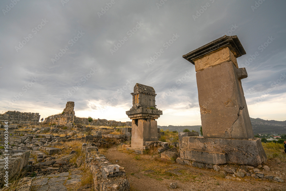 Xanthos, which was the capital of ancient Lycia, illustrates the ...