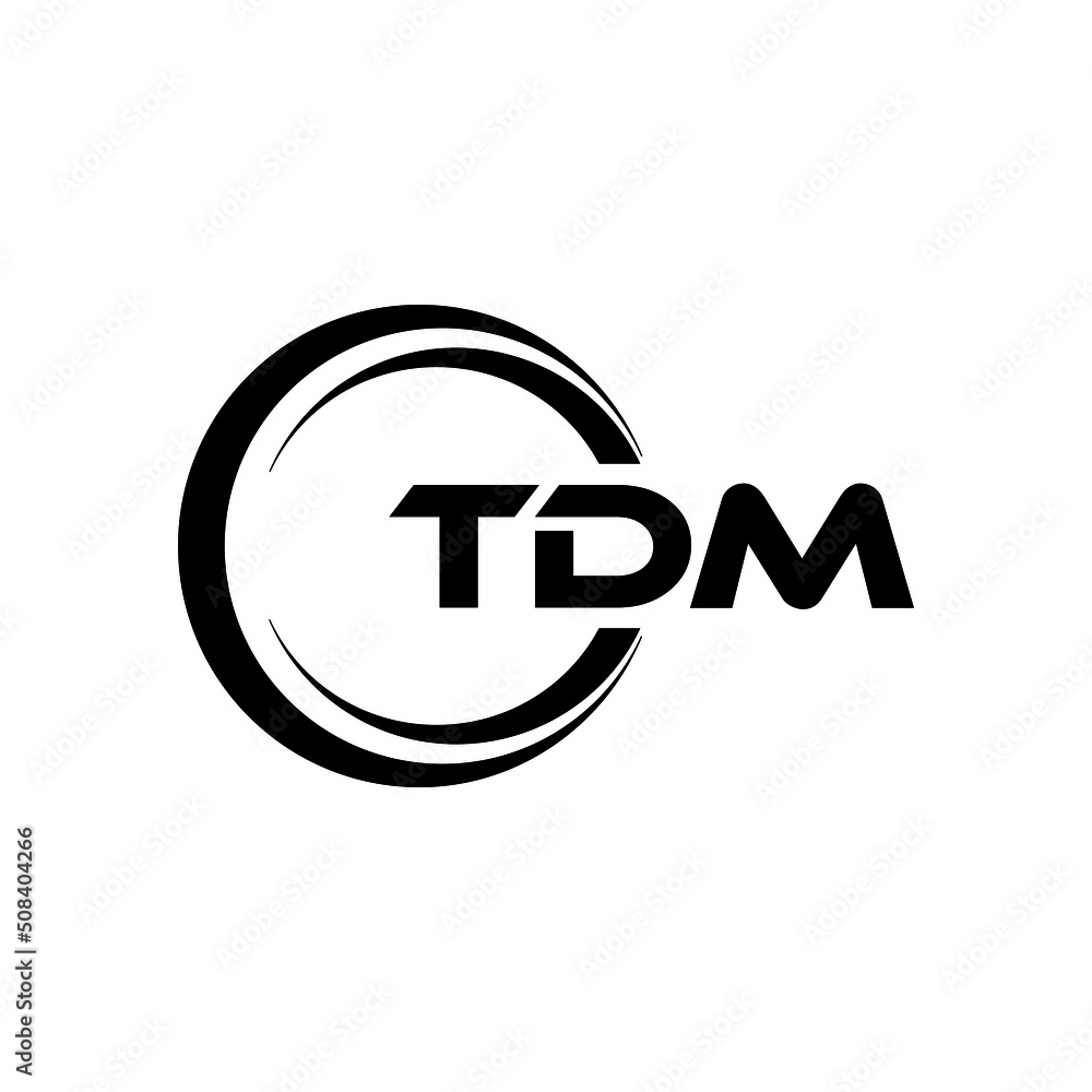 TDM letter logo design with white background in illustrator, vector ...