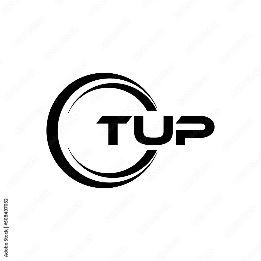 TUP letter logo design with white background in illustrator, vector ...