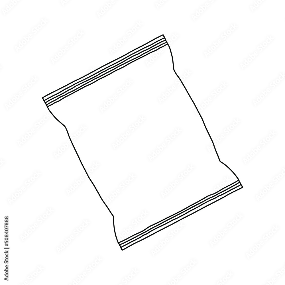 Linear packaging for candy or chocolate bar or other food. Packing ...