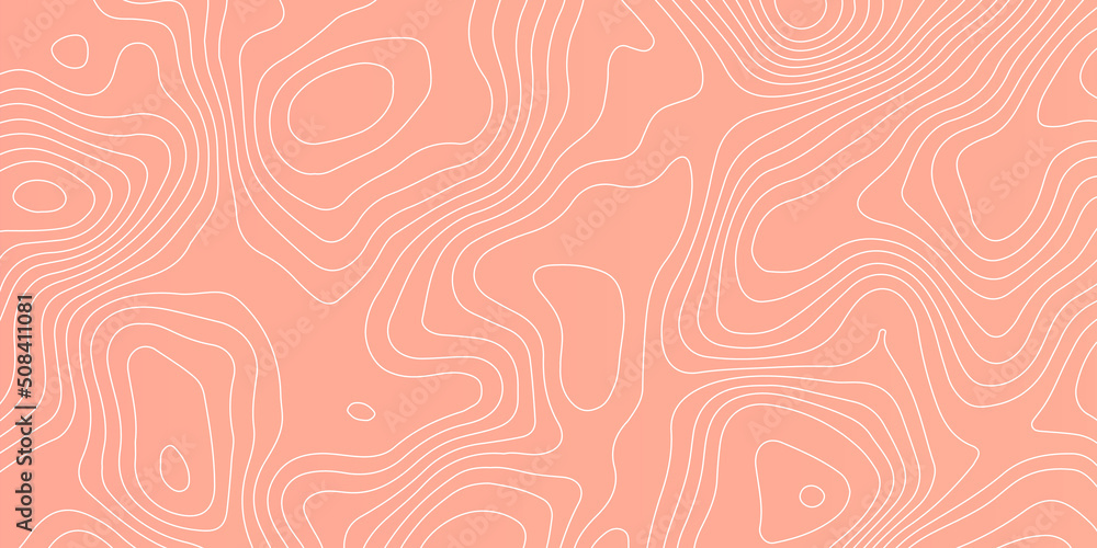 Dark background with pink topo, luxury soft pink abstract line art ...