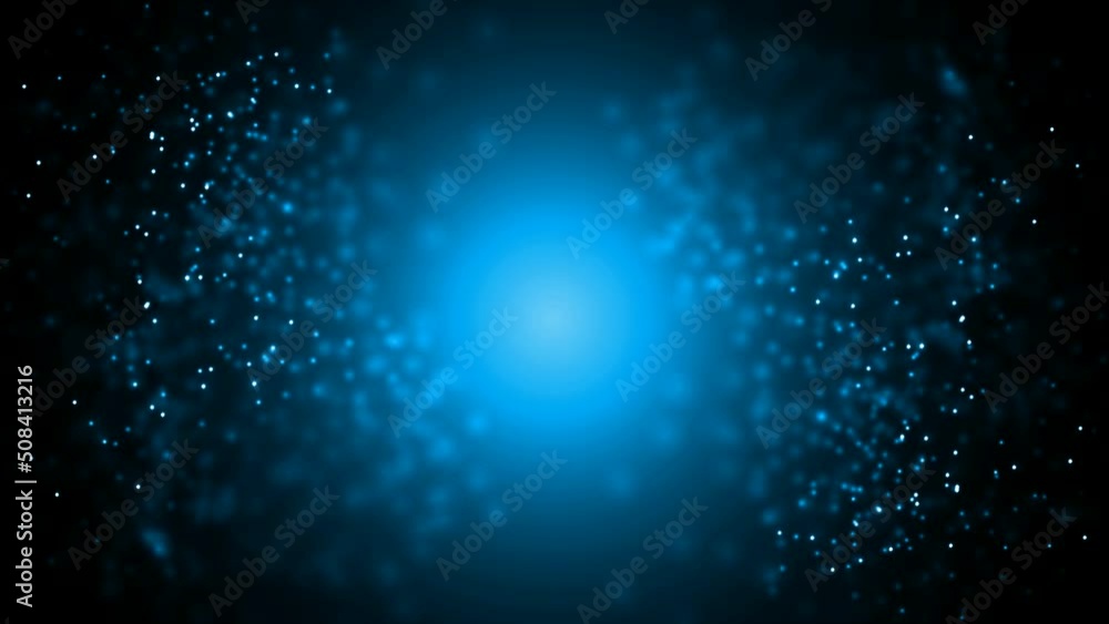 Blue screen with animated dots on the screen, for presentations, logo ...