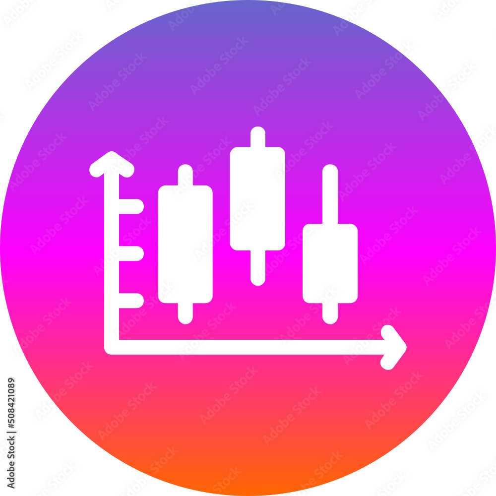 Candlestick Chart Icon Stock Vector | Adobe Stock