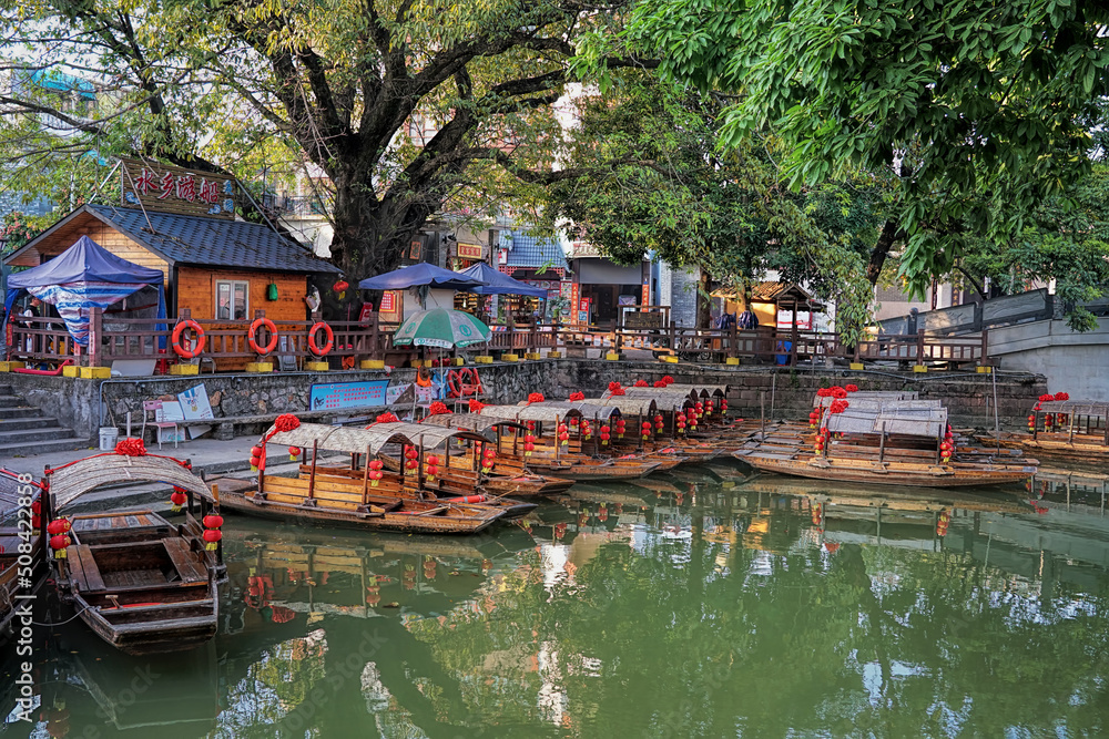 Foshan city, Guangdong, China. Fengjian Water Township (Fengjian ...