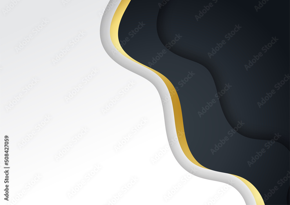 Simple black and gold abstract background Stock Vector | Adobe Stock