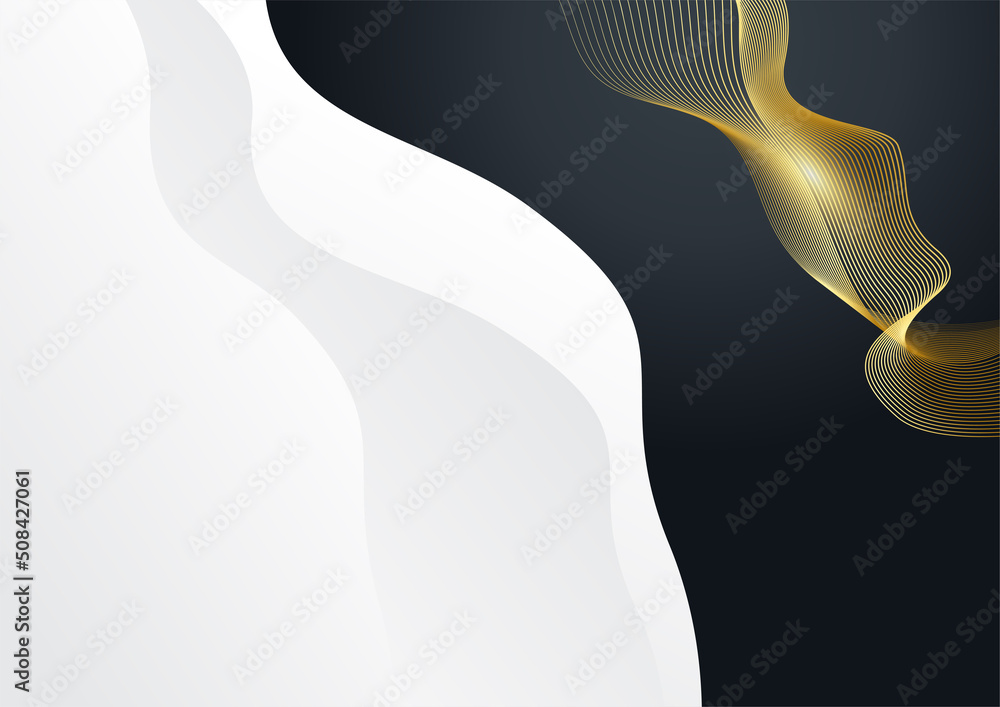 Simple black and gold abstract background Stock Vector | Adobe Stock