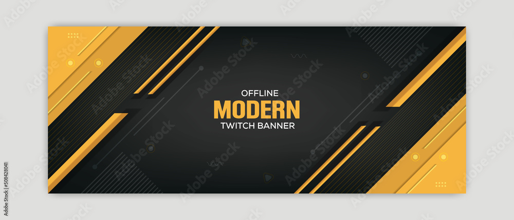Modern and creative twitch banner design template Stock Vector | Adobe ...