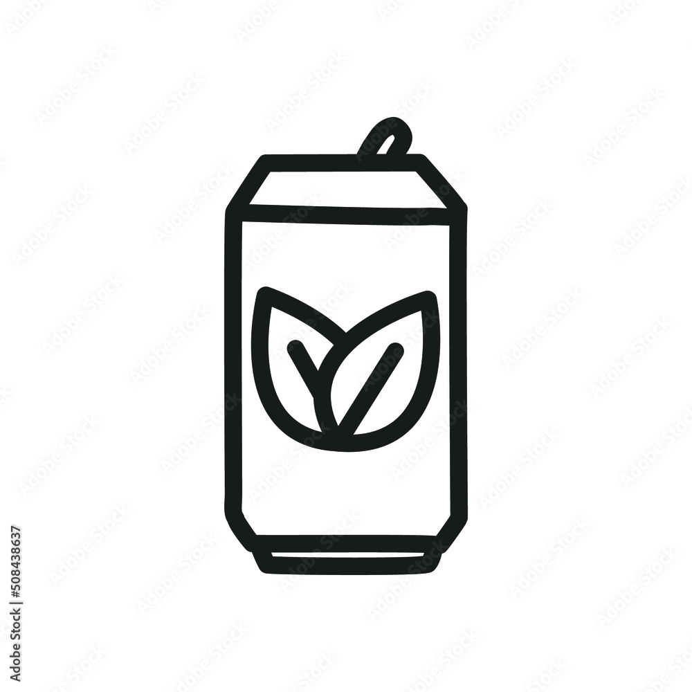 Soda can outline icon, healthy drink. Stock Vector | Adobe Stock