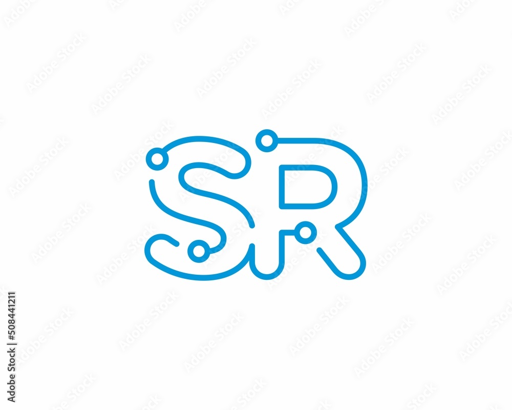 Abstract Letters SR Logo Design Template 001 Stock Vector | Adobe Stock