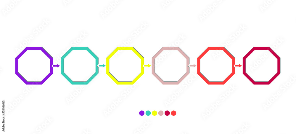 Business data visualization, infographics. Scheme of the process of ...
