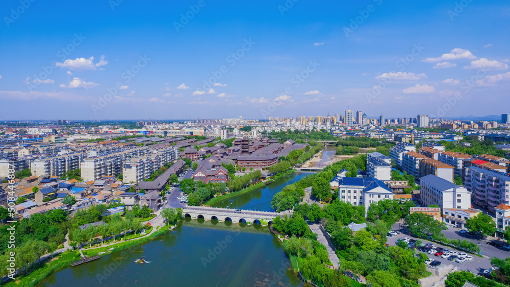 Aerial photo of Qingzhou City Construction Park, Shandong Province ...
