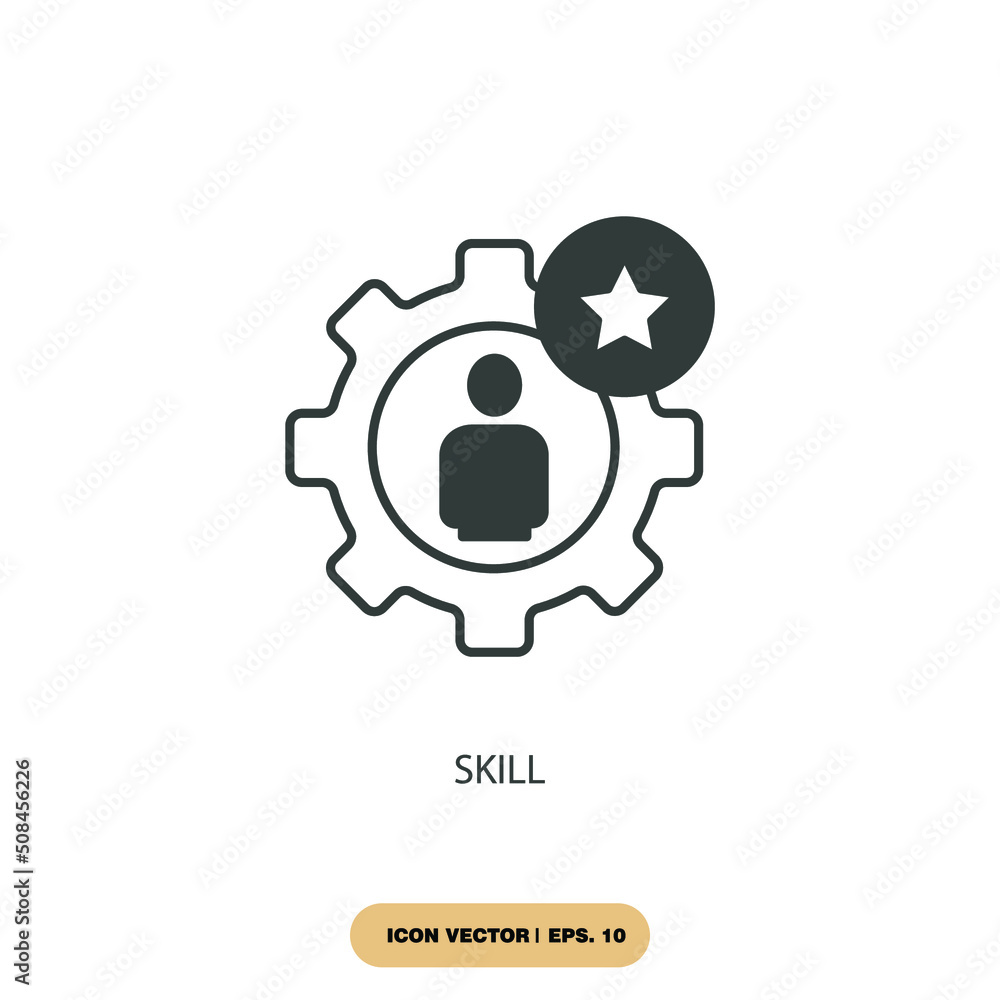 skill icons symbol vector elements for infographic web Stock Vector ...