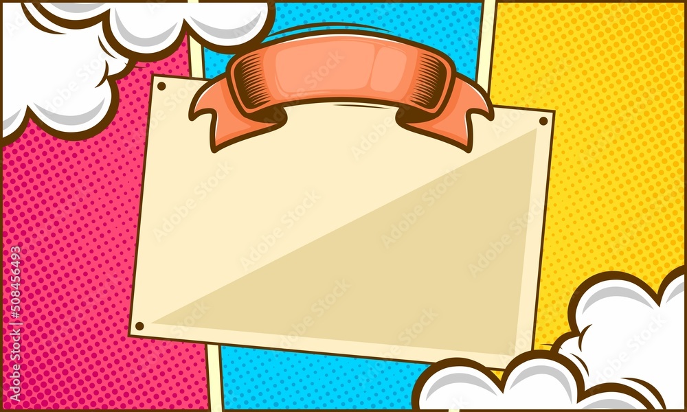 empty comic frame background template Stock Vector | Adobe Stock