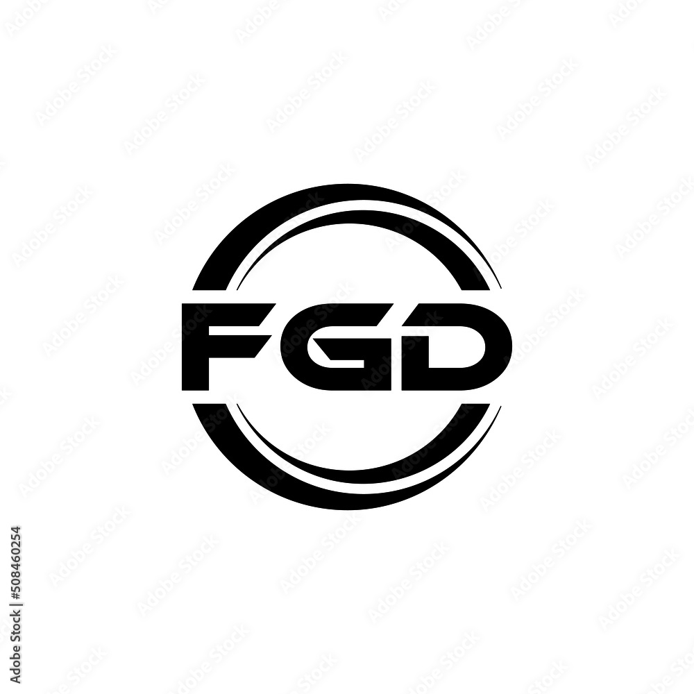 FGD letter logo design with white background in illustrator, vector ...