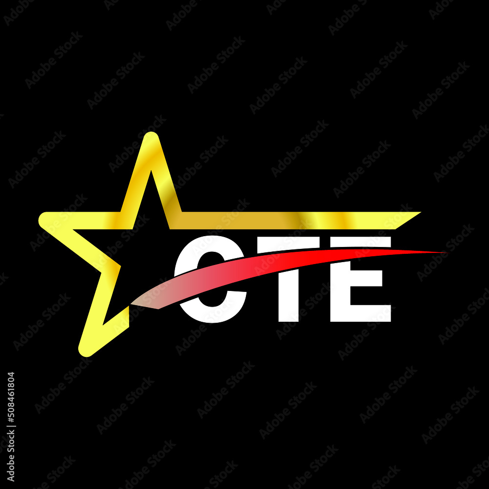 CTE letter logo design. CTE creative letter logo. simple and modern ...