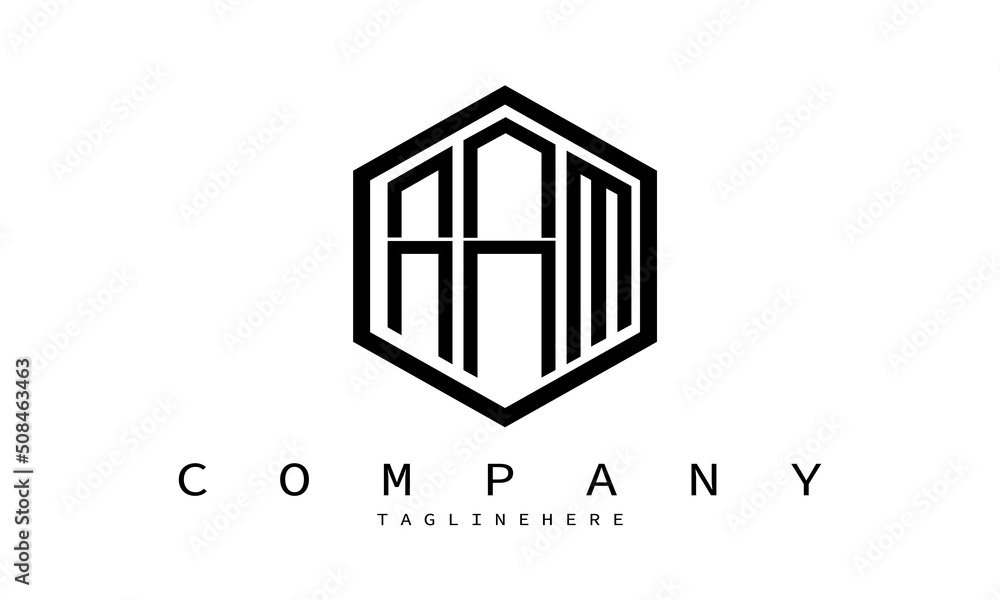 AAM letter logo design on black background .AAM creative initials ...