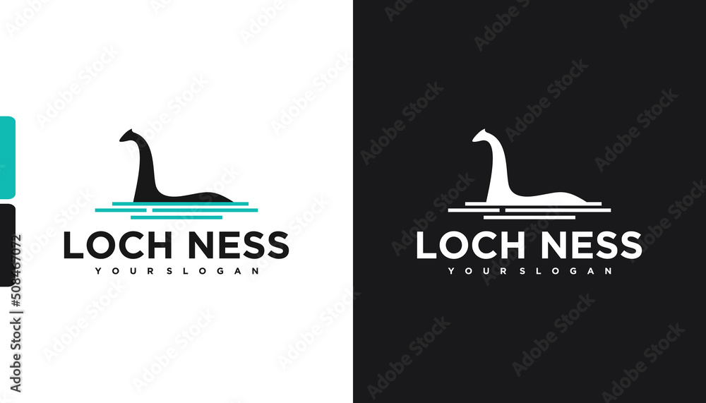 loch ness logo design inspiration. Stock Vector | Adobe Stock