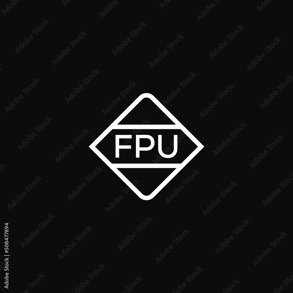 FPU 3 letter design for logo and icon.FPU monogram logo.vector ...