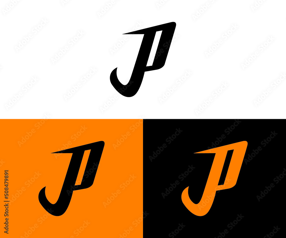 JP LOGO DESIGN Stock Vector | Adobe Stock