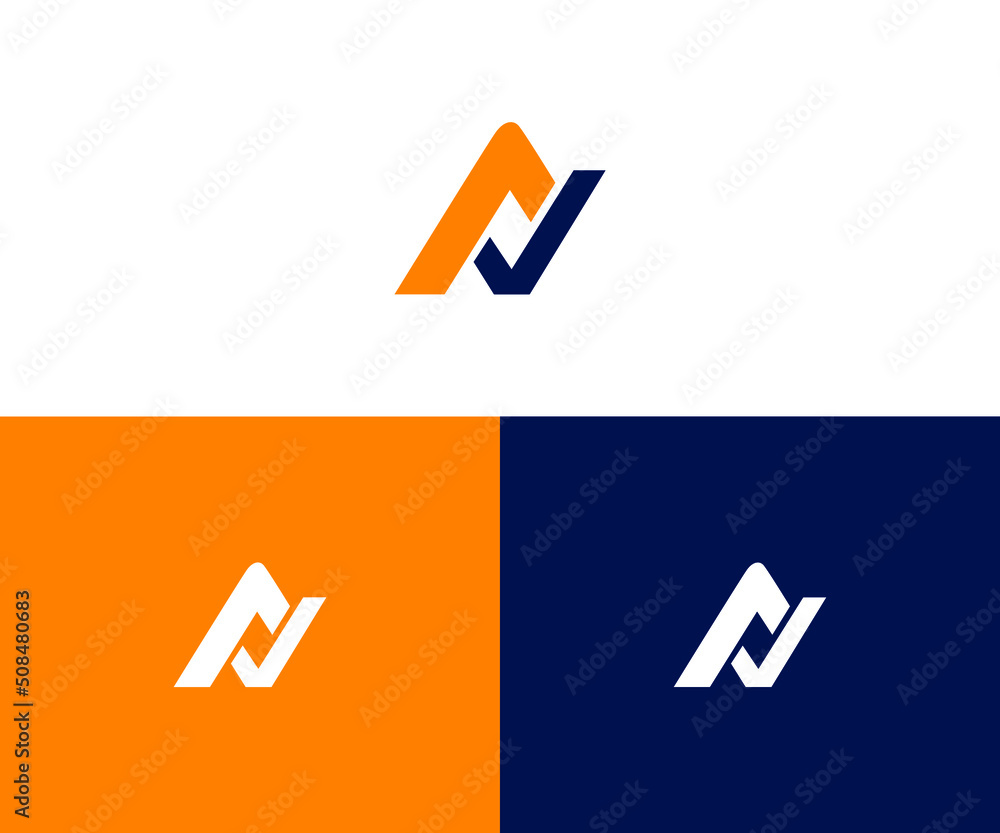 AV LOGO DESIGN Stock Vector | Adobe Stock