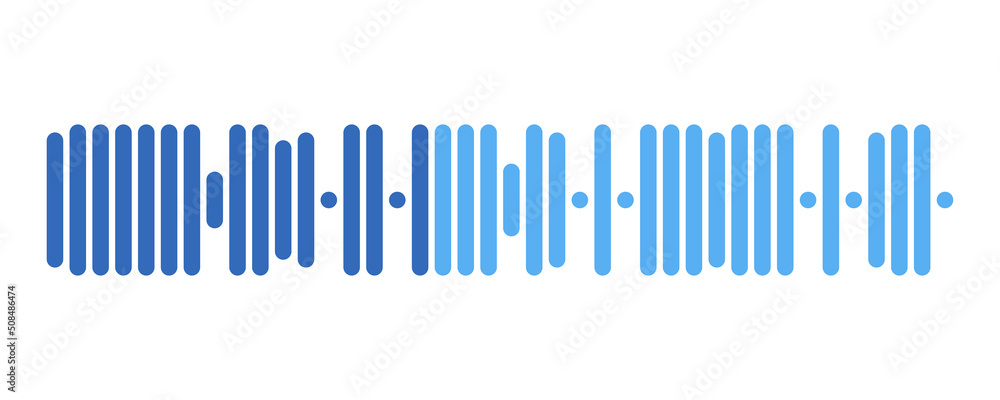 Recording of audio message template. UI element of audio record for ...