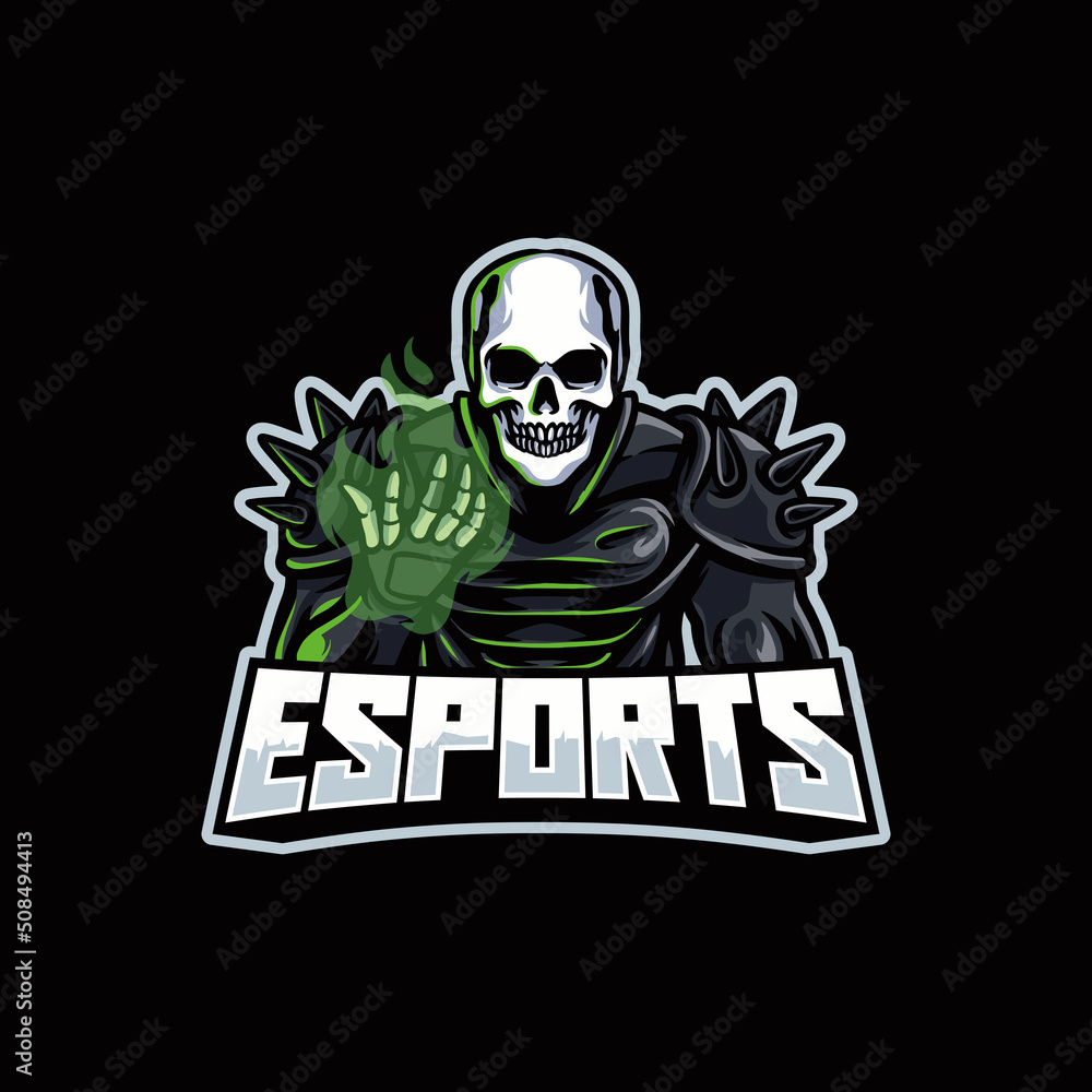 skull warrior death mascot esports logo vector Stock Vector | Adobe Stock