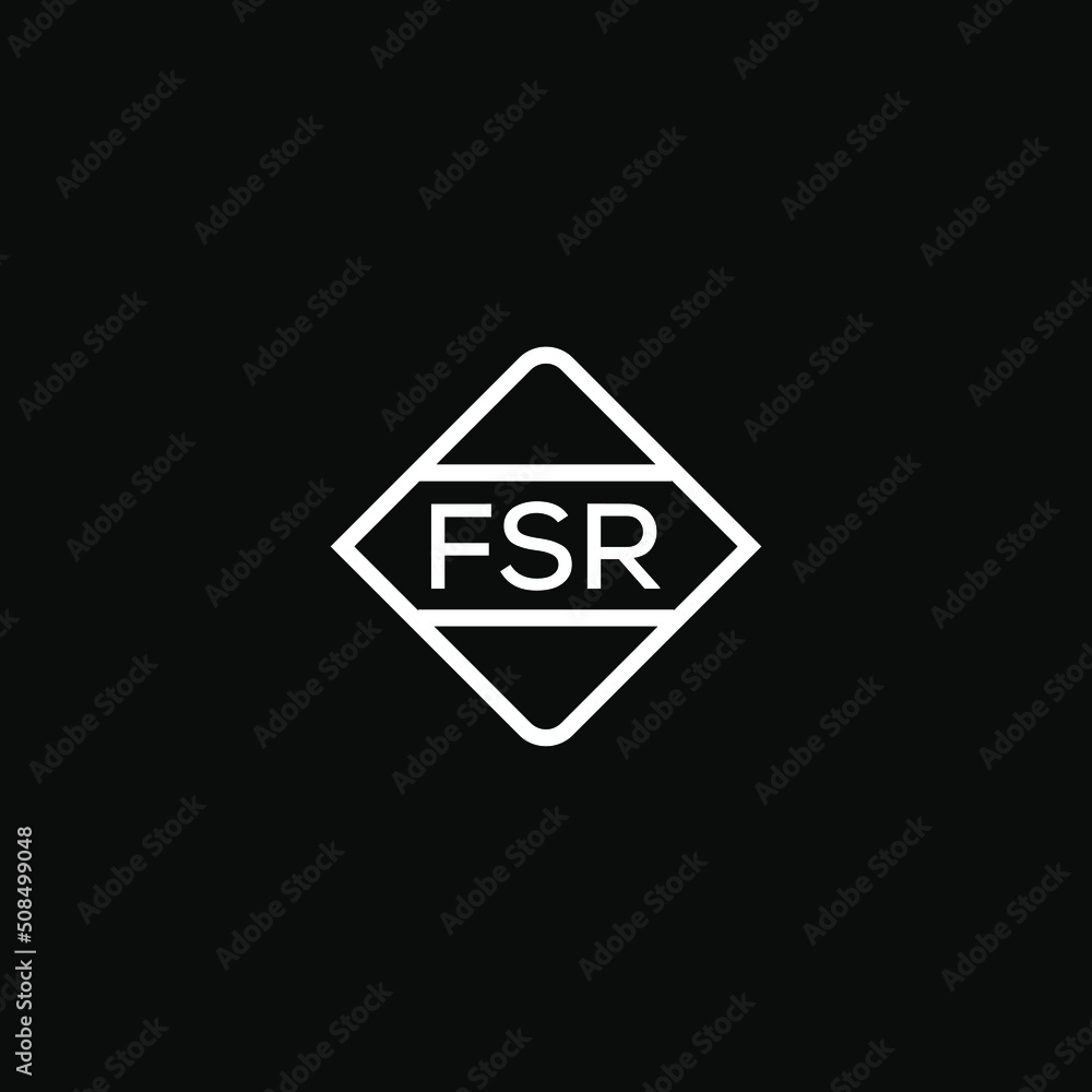 FSR 3 letter design for logo and icon.FSR monogram logo.vector ...