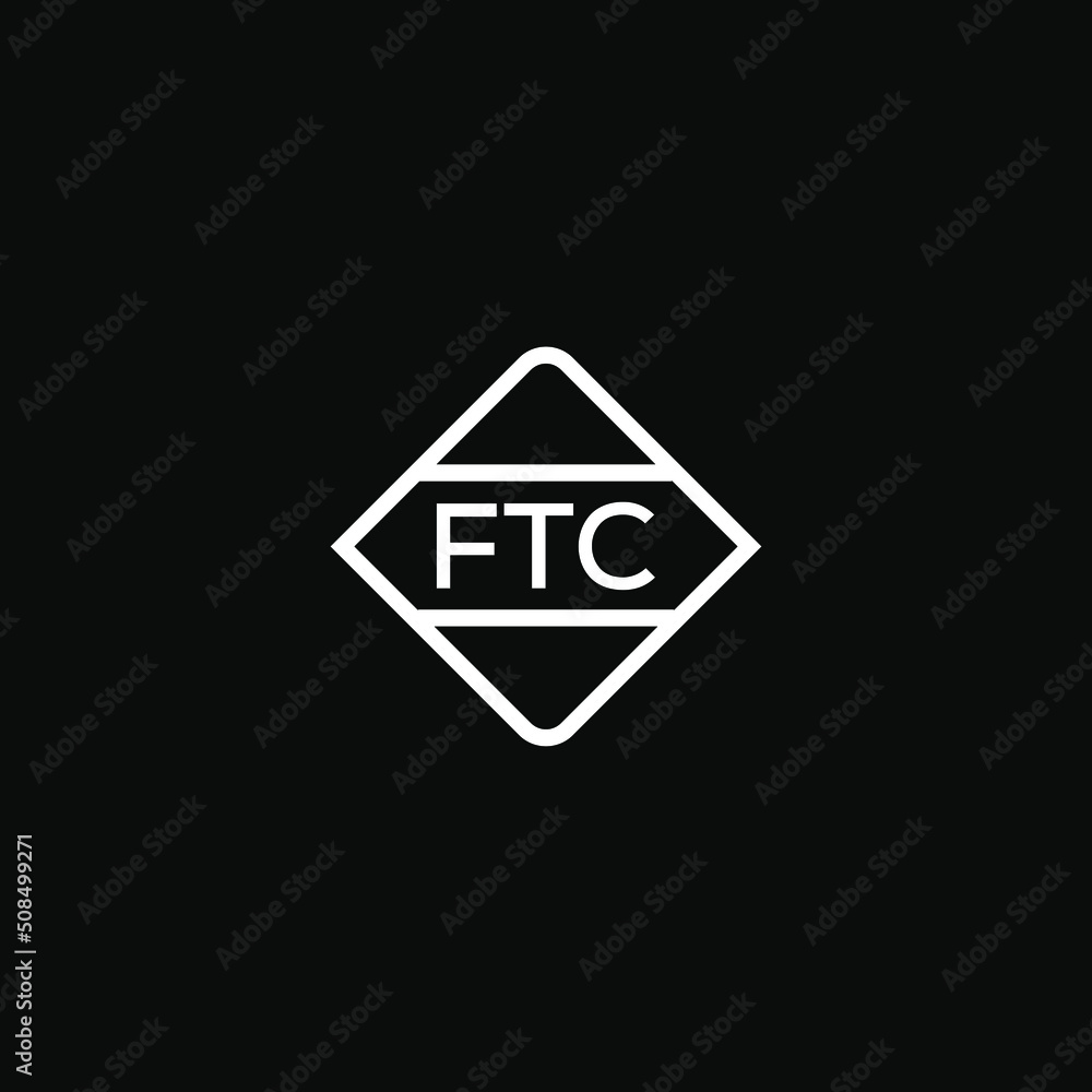 FTC 3 letter design for logo and icon.FTC monogram logo.vector ...