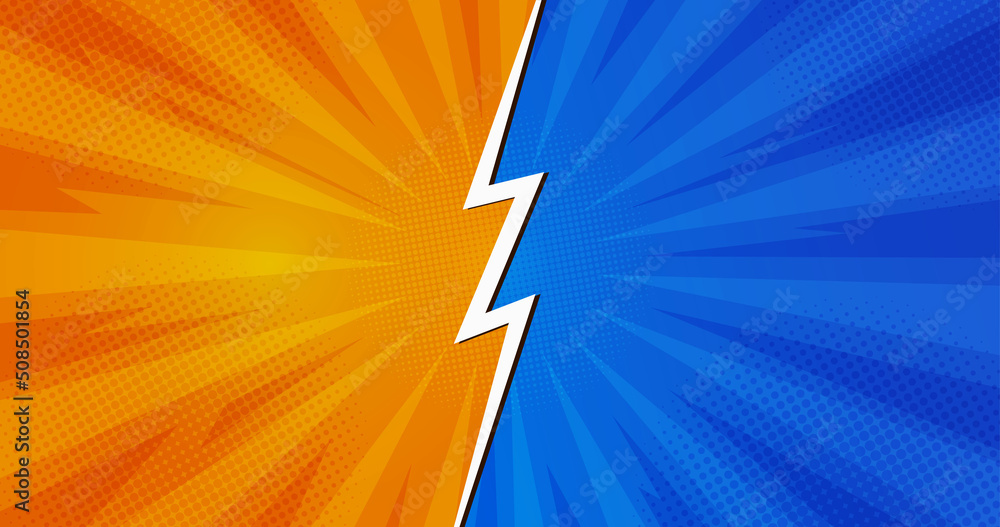 Fighting design style comic background. Vector illustration Stock ...