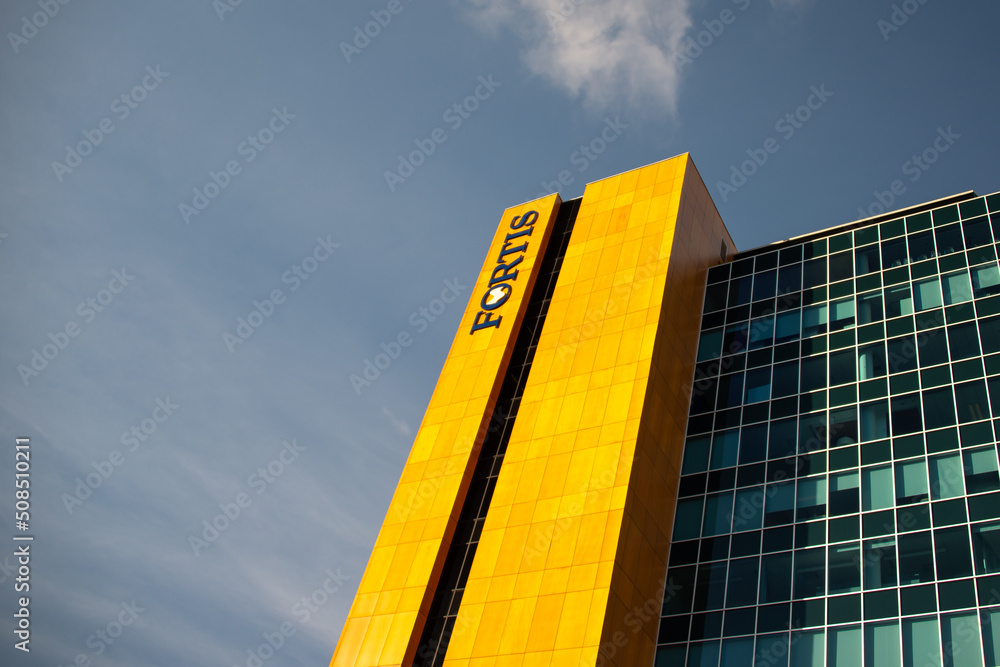 St. John's, Newfoundland, Canada -June 2022: The upward view of the ...