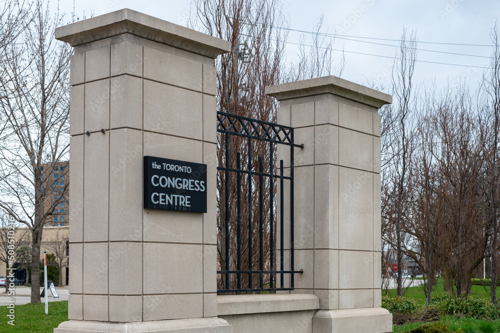 Toronto, Ontario, Canada-June 2022:The gates to Toronto Congress Center ...