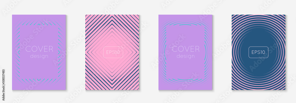 Design magazine cover as template with line geometric element. Stock ...