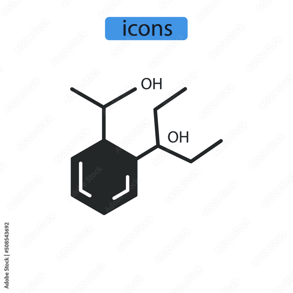 salicylic acid icons symbol vector elements for infographic web Stock ...