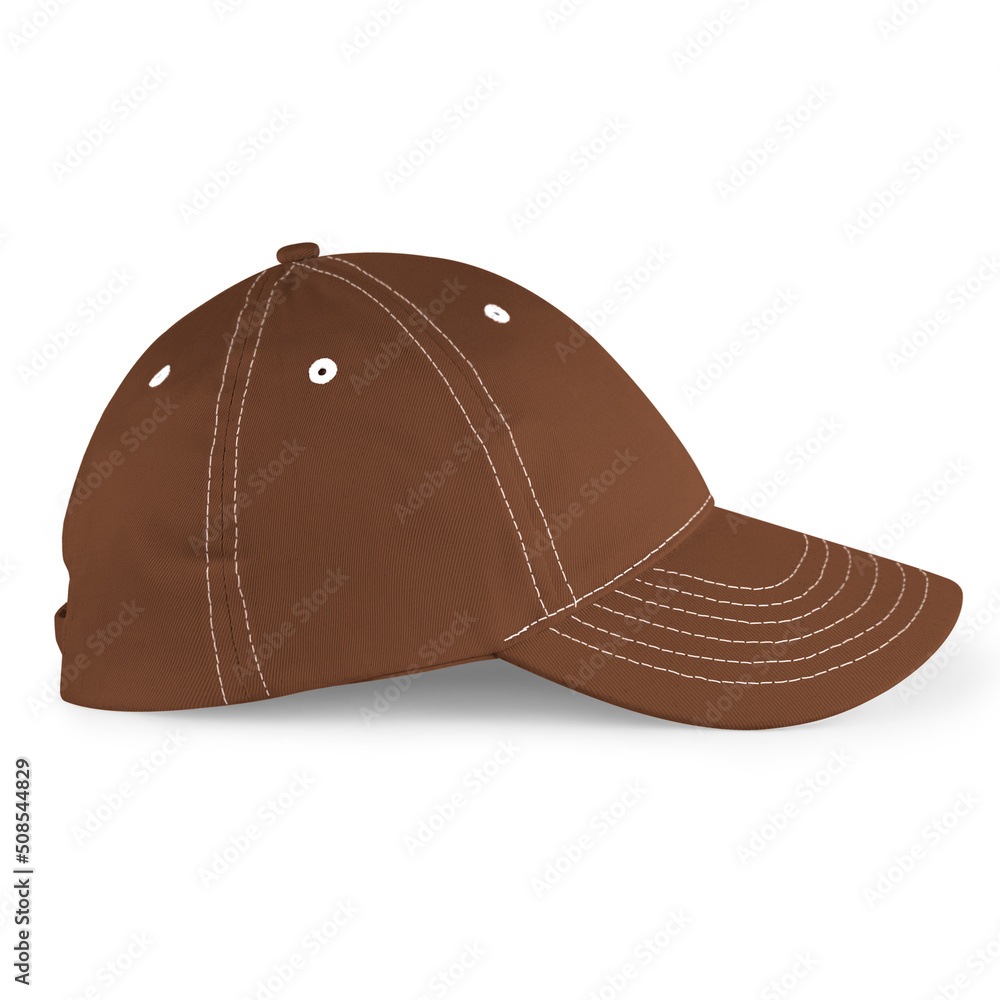 Get this Side View Stylish Sport Hat Mockup In Royal Brown Color, to ...